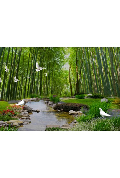 Cici Wallpaper 320 x 270 cm 3 Boyutlu Duvar Kağıdı Poster