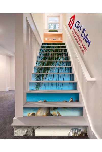 Cici Wallpaper Merdiven Basamak Resim Folyo Kaplama 120 x 250 cm