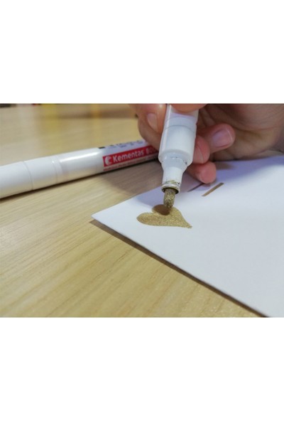 Kementaş Altın ve Gümüş Rengi Hobi Sanat Kalemleri - Altın ve Gümüş Rengi Marker - 2'si Bir Arada