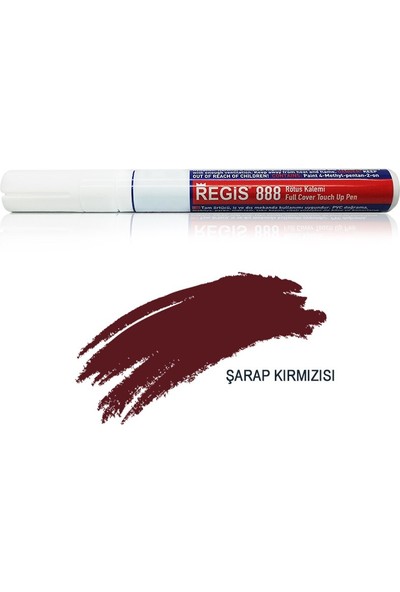 Kementaş Regis RAL3005 Kırmızı Oto Araç Rötuş Boya Kalemi