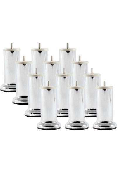 Adem Koç Baza Ayağı Koltuk Ayağı Kanepe Ayağı Mobilya Ayağı Krom 12 cm (12 Adet) Adem Koç Baza Ayağı Koltuk Ayağı Kanepe Ayağı Mobilya Ayağı Krom 12 cm (12 Adet)