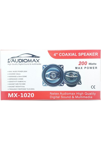 Audiomax MX1020 10CM Hoparlör 200W Audiomax MX1020 10CM Hoparlör 200W