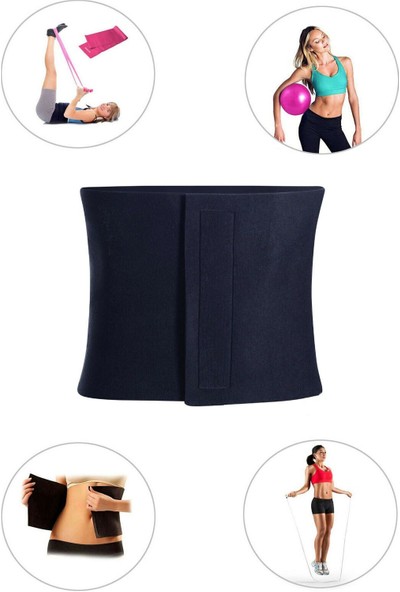 Spor Byfit Geniş Neopren Termal Bel Korsesi + Denge Topu + Pilates Bandı + Atlama Ipi - 4'lü Set Spor Byfit Geniş Neopren Termal Bel Korsesi + Denge Topu + Pilates Bandı + Atlama Ipi - 4'lü Set