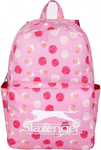 Slazenger Açık Pembe Pudra Desenli Kolej Sırt Çantası 21117 - Okul Çantası