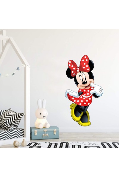 Sticker Sepetim Minnie Mouse Portre Çocuk Odası Dekoratif Duvar Sticker