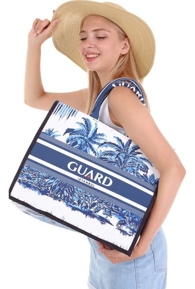 Guard Kadın Özel Tasarım Plaj Çantası - Alışveriş Çantası