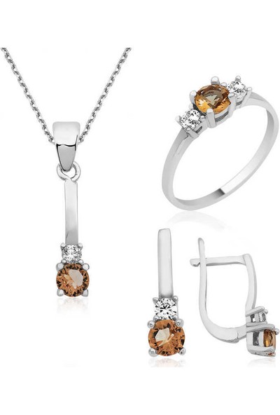 Gumush Gümüş Zultanit Taşlı Set Gumush Gümüş Zultanit Taşlı Set