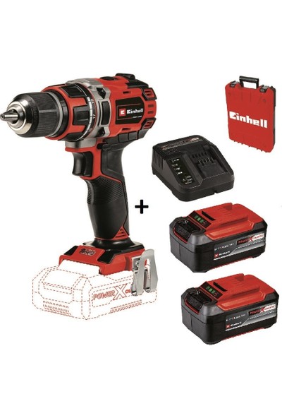 Einhell Te-Cd 18/50 Li-I Bl Darbeli Matkap + 2*5.2 Ah Plus Starter Kit + Çanta Einhell Te-Cd 18/50 Li-I Bl Darbeli Matkap + 2*5.2 Ah Plus Starter Kit + Çanta
