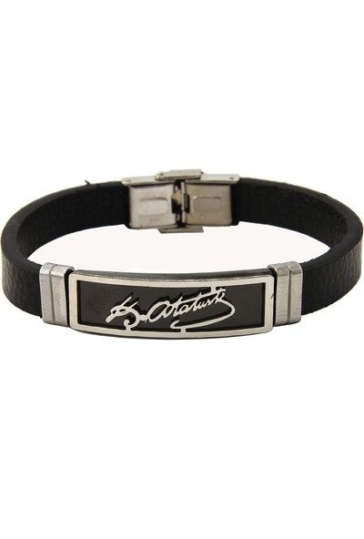 Hayalevi Consept Atatürk Imza Deri Kordon Çelik Bileklik Hayalevi Consept Atatürk Imza Deri Kordon Çelik Bileklik