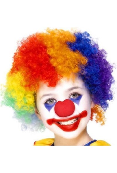 Ufuk Şaka Oyunları Merkezi Çocuk Palyaço Saçı ve Sünger Burun Dahil2