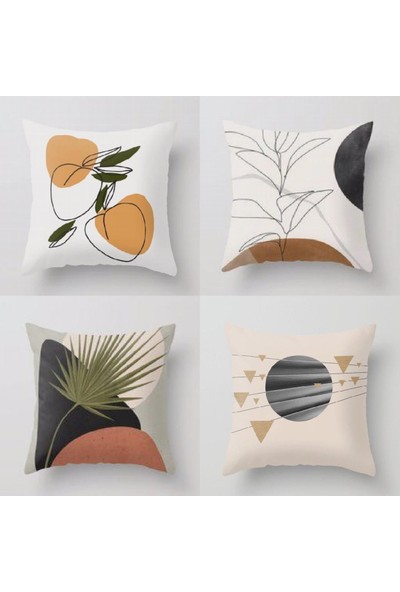 Enc Home 4'lü Tasarım Kırlent Kılıfı