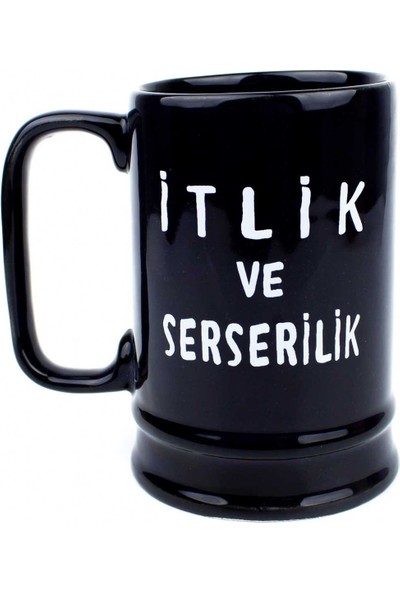 Hayalevi Consept Itlik ve Serserilik Siyah Bira Bardağı Hayalevi Consept Itlik ve Serserilik Siyah Bira Bardağı