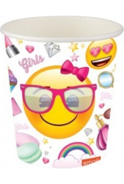 Ritoys Roll Up Karton Bardak Doğum Günü Parti Süslü Emoji 200cc 8li Ritoys Roll Up Karton Bardak Doğum Günü Parti Süslü Emoji 200cc 8li