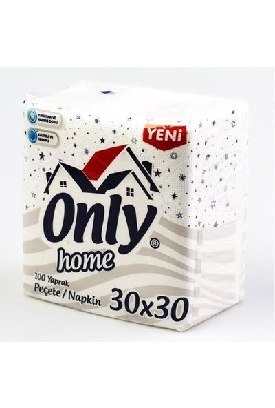 Only Home 30*30 Peçete 100'LÜ x 4'lü