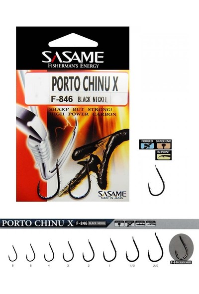 Sasame Porto Chinu x F-846 Serisi Olta Iğnesi No:1/0