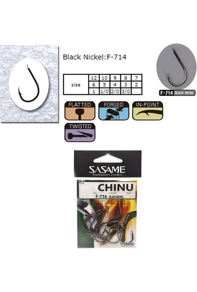 Sasame Chinu F-714 Serisi Olta Iğnesi No:5