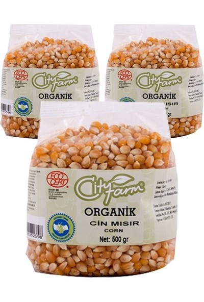 City Farm Organik Cin Mısır 3 x 500 gr City Farm Organik Cin Mısır 3 x 500 gr
