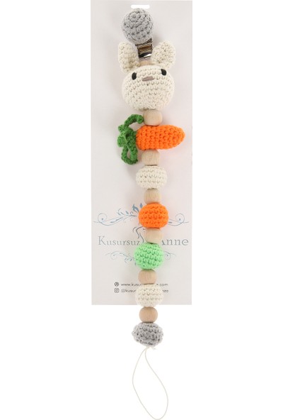 Kusursuz Anne Isme Özel El Yapımı Turuncu Tavşan Emzik Zinciri Bebek s Kusursuz Anne Isme Özel El Yapımı Turuncu Tavşan Emzik Zinciri Bebek s