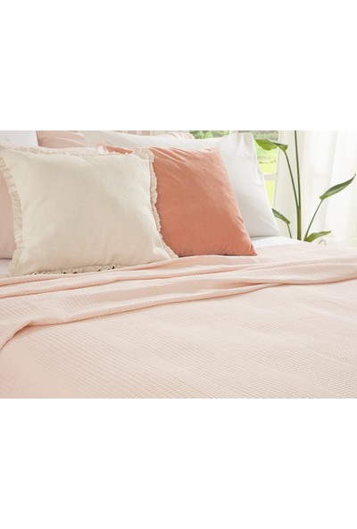 English Home Grace Fistolu Tek Kişilik Pike 150X220 cm Pembe