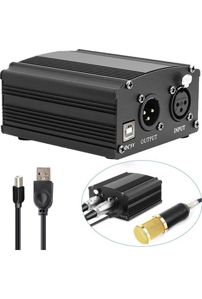 Havana 48V Phantom Power Ses Kartı (Usb Kablo + Xlr Kablo)