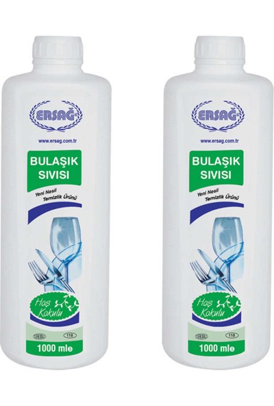 Ersağ Hoş Kokulu Bulaşık Sıvısı 1000 ml x 2'li