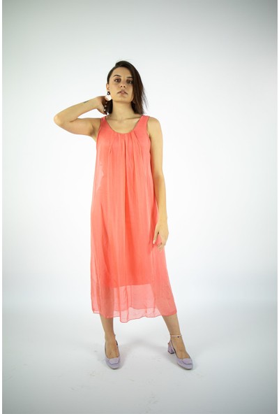 Mae Store Nar Çiçeği Ipek Elbise Std Mae Store Nar Çiçeği Ipek Elbise Std