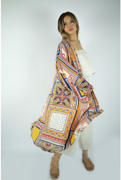Mae Store Renkli Desenli Kimono Std Mae Store Renkli Desenli Kimono Std