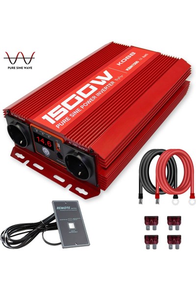 Kobb KBN1500 12V/220V 1500WATT Tam Sinüs Dönüştürücü Invertör Kobb KBN1500 12V/220V 1500WATT Tam Sinüs Dönüştürücü Invertör