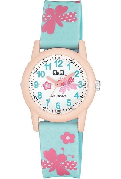 Q&Q Kız Çocuk Sayılı Plastik Su Geçirmez Kol Saati