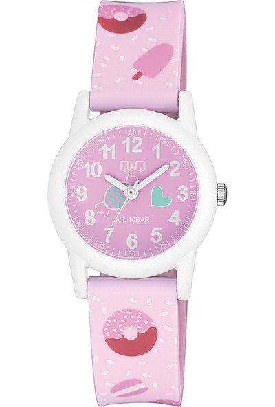 Q&Q Kız Çocuk Sayılı Plastik Su Geçirmez Kol Saati VR99J011Y
