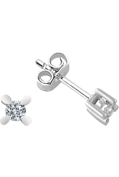 Sirius F Renk 0,10 Karat Pırlanta Tektaş Küpe