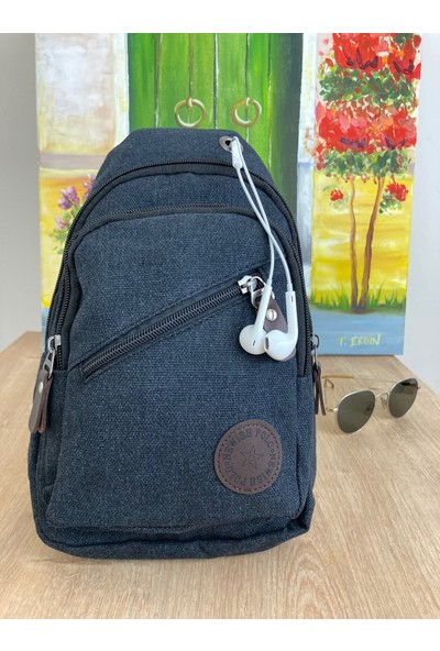 Newish Polo Newish Polo 3 Bölmeli Body Bag Kanvas Kumaş Çanta