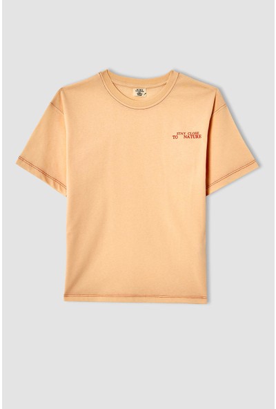 Defacto Erkek Çocuk Oversize Fit Baskılı Kısa Kollu Tişört V9144A621HS
