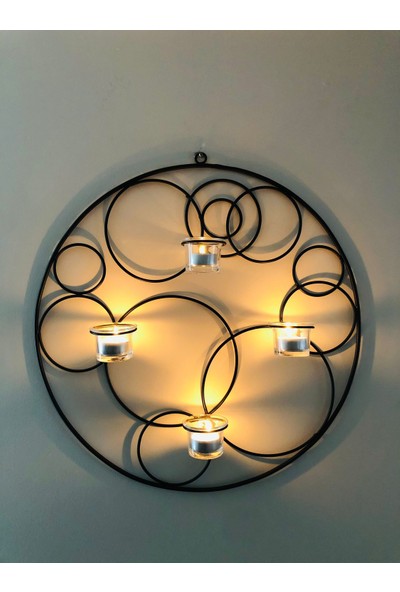Iron My Design Geometrik Daire Duvar Mumluk Iron My Design Geometrik Daire Duvar Mumluk