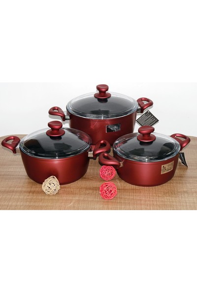 Nehir Titanium 6 Parça 22-24-26 cm Derin Tencere Nehir Titanium 6 Parça 22-24-26 cm Derin Tencere