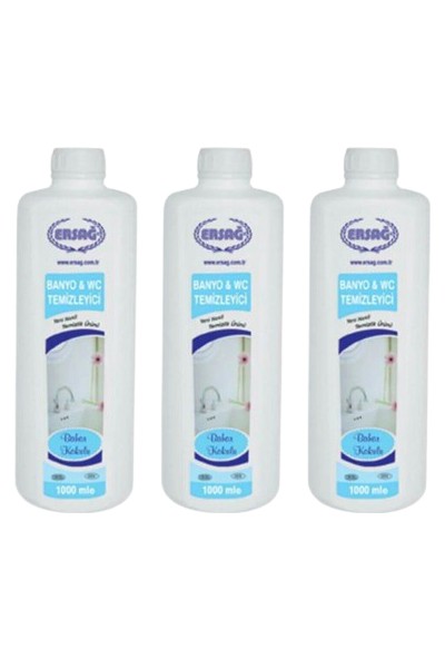 Ersağ Bahar Kokulu Banyo Wc Temizleyici 1000 ml x 3'lü
