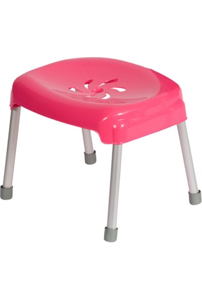 Saban Kısa Metal Ayaklı Tabure Pembe