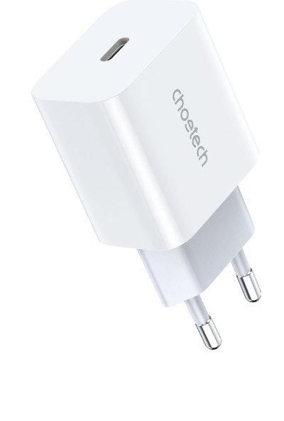 Choetech PD 20W USB-C Hızlı Güç Adaptörü - Apple iPhone Hızlı Şarj Uyumlu - PD5005 - Beyaz