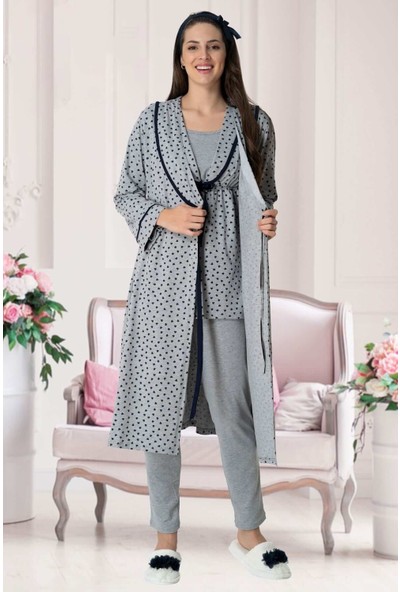 Mecit Pijama Carpediem 1562 Lacivert Emzirme Özellikli Sabahlıklı Lohusa Pijama Takımı Mecit Pijama Carpediem 1562 Lacivert Emzirme Özellikli Sabahlıklı Lohusa Pijama Takımı