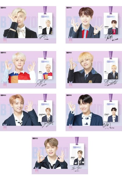 Bts Bts World Imzalı Mini Kartlar Bts Bts World Imzalı Mini Kartlar