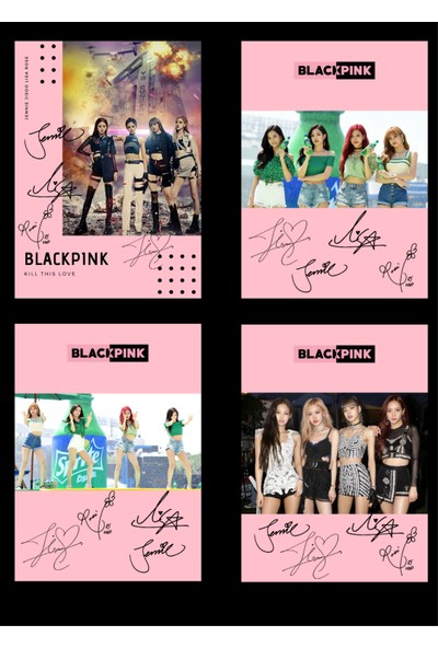Black Pink Blackpınk Grup Kartpostal Seti
