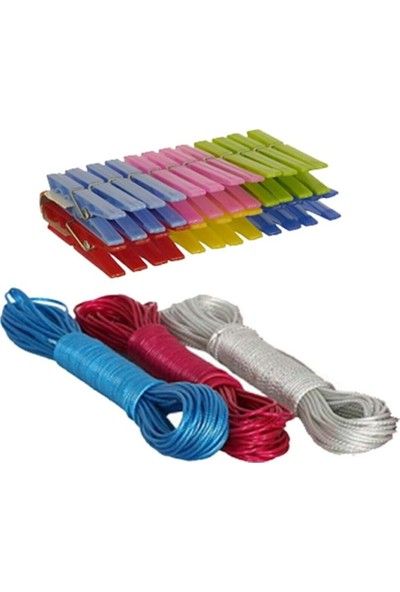 Doğuş Mutfak Çelik Çamaşır Ipi 10 Metre x 3 Adet ( 24 Adet Plastik Çamaşır Mandal Hediye) Doğuş Mutfak Çelik Çamaşır Ipi 10 Metre x 3 Adet ( 24 Adet Plastik Çamaşır Mandal Hediye)