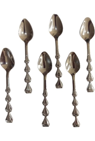 Doğuş Mutfak Pırlanta Model 6 Lı Çelik Çay Kaşığı Doğuş Mutfak Pırlanta Model 6 Lı Çelik Çay Kaşığı