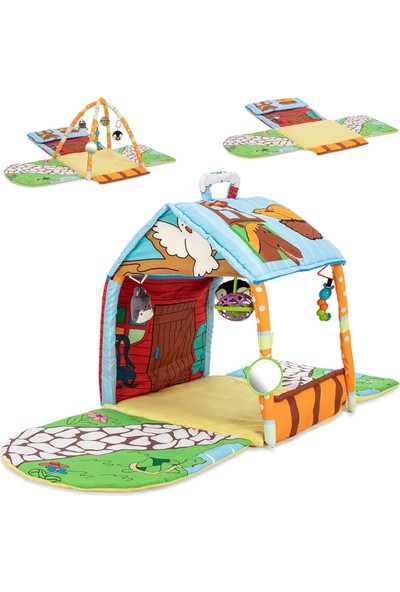 Elele Toys Casa 3in1 Ev Tipi Bebek Oyun Halısı ve Oyun Çadırı Elele Toys Casa 3in1 Ev Tipi Bebek Oyun Halısı ve Oyun Çadırı