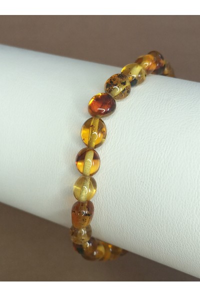 Amber By Mazukna Çok Renkli Baltık Damla Kehribar Bileklik Amber By Mazukna Çok Renkli Baltık Damla Kehribar Bileklik