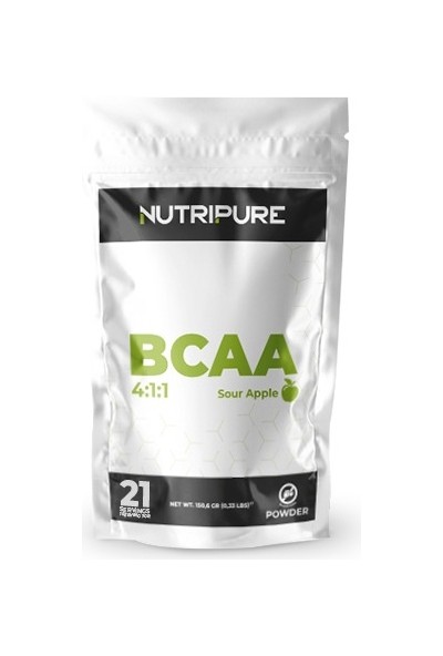 Nutripure Doypack Bcaa 4:1:1 150,6 gr - Ekşi Elma Aromalı Nutripure Doypack Bcaa 4:1:1 150,6 gr - Ekşi Elma Aromalı