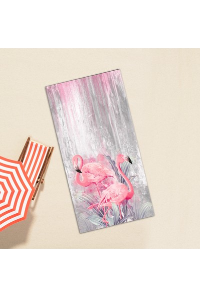 Tarzını Seç Mikrofiber Plaj Havlusu Flamingo