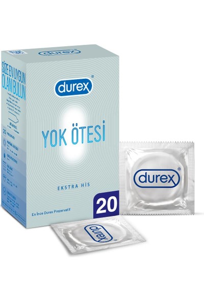 Durex Yok Ötesi Ekstra His 20'li İnce Prezervatif Durex Yok Ötesi Ekstra His 20'li İnce Prezervatif