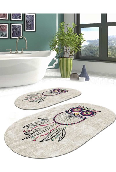 CP Rug Decorative 2'li Yıkanabilir Antibakteriyel Kaymaz Tabanlı Klozet Takımı 50 x 60 cm - 60 x 100 cm CP Rug Decorative 2'li Yıkanabilir Antibakteriyel Kaymaz Tabanlı Klozet Takımı 50 x 60 cm - 60 x 100 cm