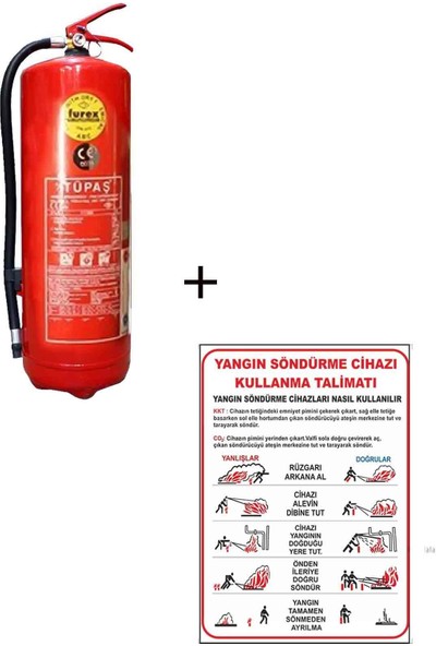 Valentino 6kg Tüpaş Yangın Tüpü Veyangın Tüpü Kullanım Talimatı 2li Set Valentino 6kg Tüpaş Yangın Tüpü Veyangın Tüpü Kullanım Talimatı 2li Set